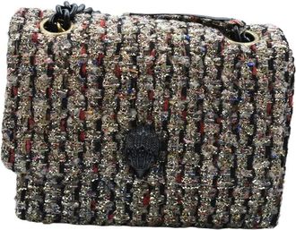 Kurt Geiger Hobo Bags - Textured Golden Shoulder Bag With Chain Strap - Gr. unisize - in Grau - f&uuml;r Damen