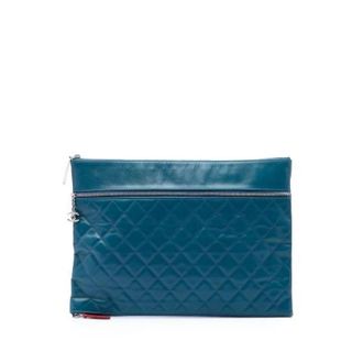 Chanel Pre-owned Sac &agrave; main matelass&eacute; en cuir dagneau - Femme - Pre-owned - Bleu - Taille: ONE Size