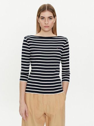 Tommy Hilfiger Bluse New Cody WW0WW40589 Dunkelblau Slim Fit