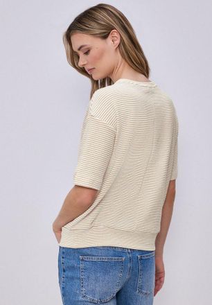 Street One Kurzarmshirt mit Struktur Muster