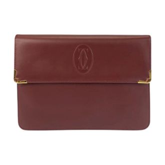Cartier Pochette en cuir Must Line Pre-owned - Homme - Pre-owned - Rouge - Taille: ONE Size