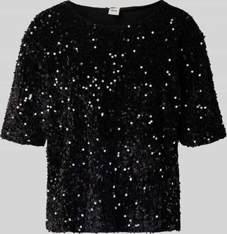 Brax Relaxed Fit T-Shirt mit Allover-Pailletten-Besatz Modell Cara