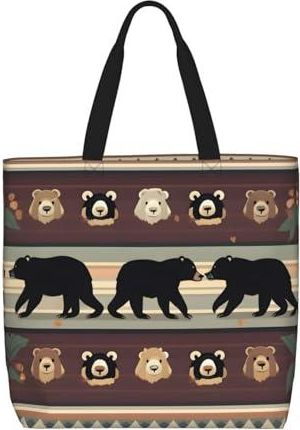 Generic Ours Sac Fourre-Tout D&eacute;contract&eacute; Sacs L&eacute;ger Sac A Main Femmes Pour Quotidienne Voyage Shopping