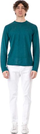Roberto Collina Homme, Pulls, Bleu, Taille: XL Tricots ras du cou