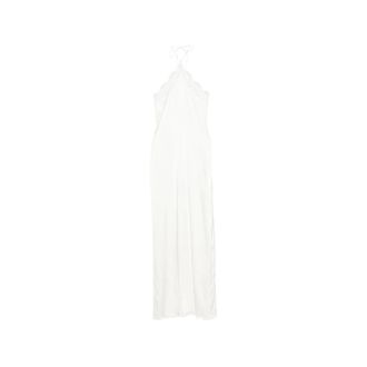 Os&eacute;ree Satin-Kleid mit Neckholder und Spitze - - Dresses - Damen - Wei&szlig; - M