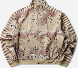 KAPITAL Men s Smooth Jersey Choco Chip Camo Track Jacket Beige Camo