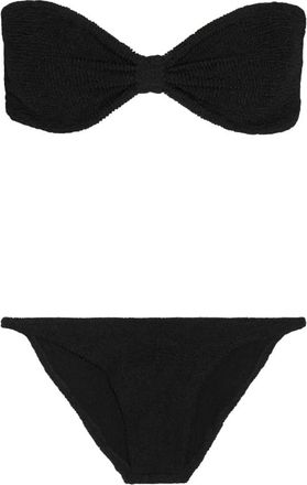 Hunza G Femme, Maillots de bain, Noir, Taille: ONE Size Bikini Bandeau Froissé