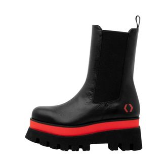 Mikakus Barcelona Femme, Chaussures, Multicolore, Taille: 40 EU Botte Chunky Rouge par Paloma Barcel&oacute;