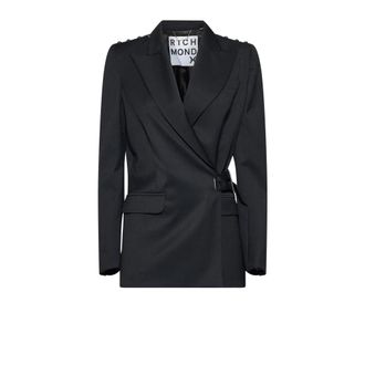 John Richmond Doppelreihiger Wickelblazer - - Jackets - Damen - Schwarzk - XS
