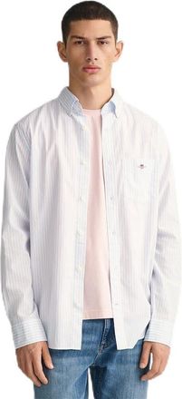 GANT Herren REG POPLIN Stripe Shirt Klassisches Hemd, Light Blue, Standard