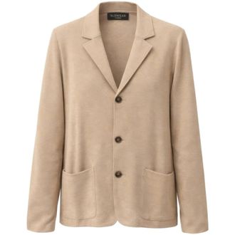 Zanone Homme, Vestes, Beige, Taille: M Veste en maille de coton cr&ecirc;pe