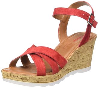 s.Oliver Damen 5-5-28301-24 Riemchensandalen, Rot Lipstick Suede 540, 40 EU