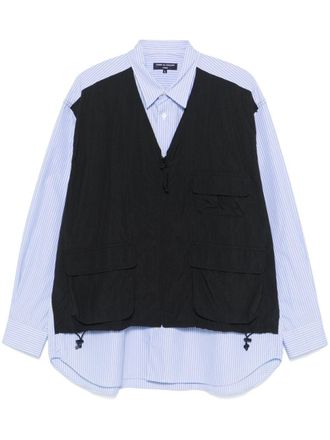 Comme Des Garçons chemise à rayures - Bleu