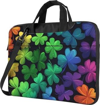 Generic Housse de protection pour ordinateur portable de 15,6, tr&egrave;fle &agrave; 4 feuilles avec bandouli&egrave;re, housse de protection antichoc pour ordinateur portable de