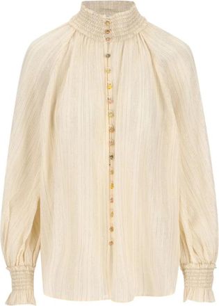 Zimmermann Femme, Blouses et Chemises, Beige, Taille: 42 FR Aster Blouse
