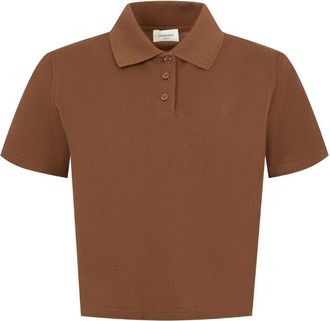 Saint Laurent Logo-embroidered Polo Top