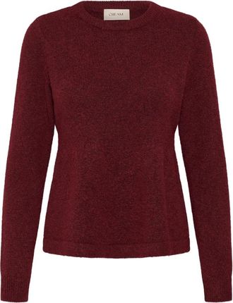Cream Rundhals-Strickware - - Knitwear - Damen - Rot - XS