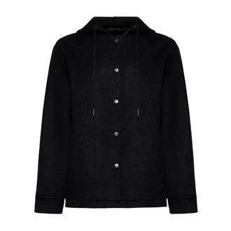 John Richmond Kapuzenjacke mit Knopfleiste - - Jackets - Herren - Schwarzk - M