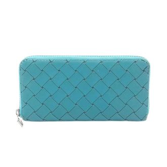 Bottega Veneta Pre-owned Intrecciato Rubber Long Zip Wallet - - Pre-owned - Herren - Blau - ONE SIZE