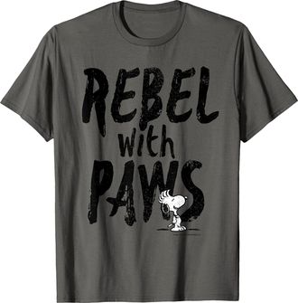 Peanuts Rebel with Paws Snoopy Pop-Ikonischer Punk im Vintage-Stil T-Shirt