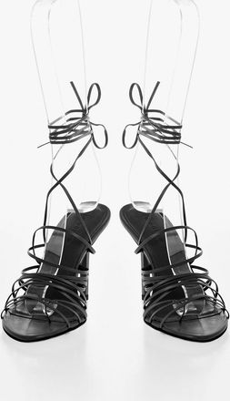 ARMARIUM Lace-Up Thong Sandals BROOKE Leather Heel 11.5 cm Armarium