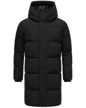 Stone Harbor Herren Steppmantel mit kuscheligem Fleece-Innenfutter warmer Wintermantel mit gro&szlig;er Kapuze Hadrieen XX Black Gr. 3XL