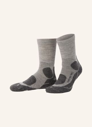 P.A.C. Trekking-Socken Tr 6.1 Medium Mit Merinowolle grau