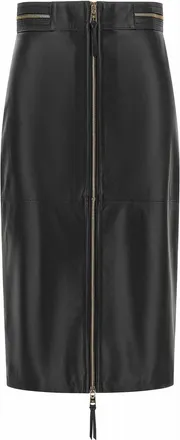 Elisabetta Franchi Lederrock - Schwarz