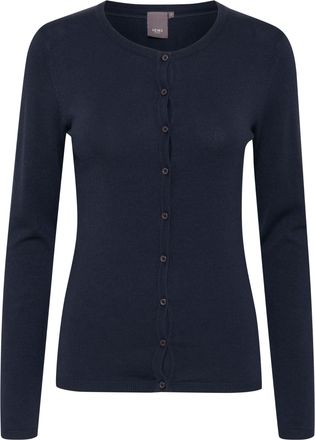 Ichi Damen Strickjacke 103115, Gr. 38 (Herstellergr&ouml;&szlig;e: M), Blau (14044 Total Eclipse)