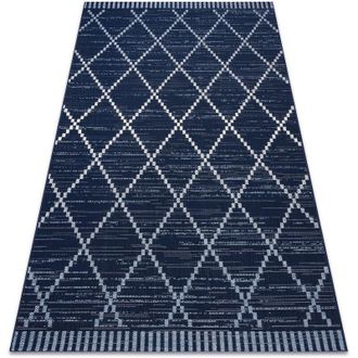 RugsX Rugsx - Teppich color 47268/309 sisal Diamanten Quadrate Blau blue 200x290 cm
