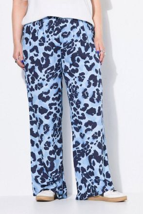 STUDIO UNTOLD Schlupfhose Hose Wide Legs Leo-Print Elastikbund