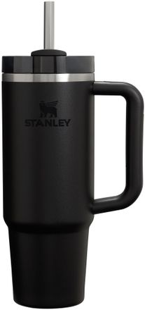 Stanley Stanley Quencher H2.0 FlowState vakuumisolierter Becher mit Deckel und Trinkhalm, Edelstahl, für Wasser, Eistee oder Kaffee, Smoothie und mehr, Schwar