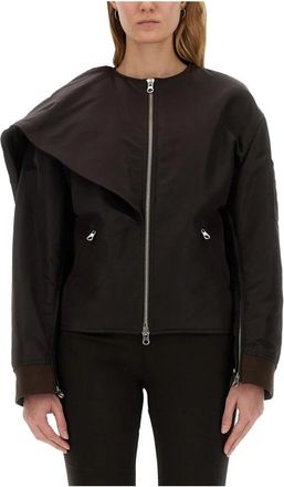 Courr&egrave;ges Bomberjacke mit Schleifenkagen - - Jackets - Damen - Braun - S