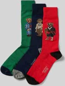 Ralph Lauren Socken mit Label-Print im 3er-Pack