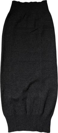 Dolce & Gabbana Mens Black Cashmere Knitted Neck Warmer Foulard Scarf