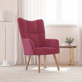 vidaXL Chaise rembourr&eacute;e en velours &eacute;l&eacute;gant diverses couleurs disponibles couleur : Rouge