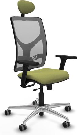 Piqueras y Crespo Stuhl f&uuml;r lange Arbeitsstunden, mit 3D-Armen, h&ouml;henverstellbare Lendenwirbelst&uuml;tze und festes Kopfteil, ausgestattet mit Syncro/Traslack und Schneides