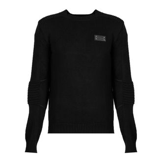 Les Hommes Homme, Sweatshirts et sweats à capuche, Noir, Taille: M Pull Col Rond Simple