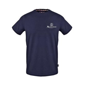 Aquascutum T-Shirt f&uuml;r Herren, Rundhalsausschnitt (Marine)
