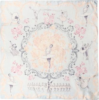 Dolce & Gabbana Ballerina Floral Silk Scarf - Multicolor
