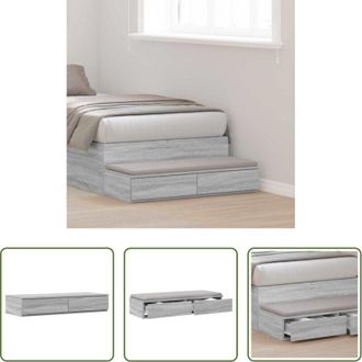 vidaXL Bett-Schubladen - Bettschubladen Graues Sonoma 90 x 36,5 x 16,5 cm Holzwerkstoff