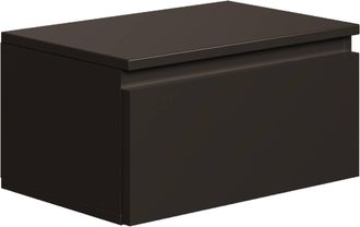 Selsey Nachttisch 49 cm Breite H&auml;ngend Nachttisch in Schwarz Modernes Design Ideal f&uuml;r Minimalistische Einrichtungen Praktisches Fach Leicht Reinigbar