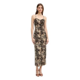 Guess Femme, Robes, Vert, Taille: 38 FR Robe Longue