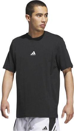 adidas Mens Basketball Graphic T-Shirt Black/White M