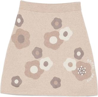 Kenzo Floral-pattern Knit Skirt