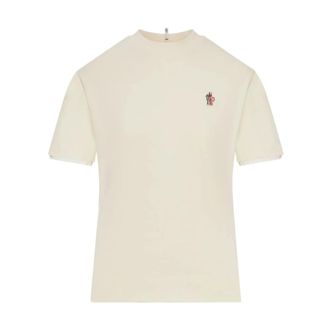 Moncler T-shirt en coton - Homme - Tops - Beige - Taille: XS