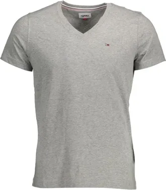 Tommy Hilfiger V-Ausschnitt T-Shirt - - Tops - Herren - Grau - XS