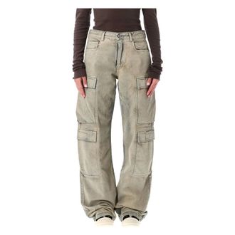 Rick Owens Femme, Jeans, Gris, Taille: W26 Double Cargo Jeans