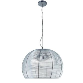 Top-Light Toplight Basket Pendelleuchte modern d.40 cm 60W aus verchromtem Metall mit Aluminiumdiffusor - E27x3 Fassung