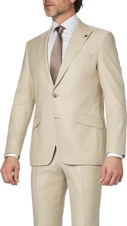 Roy Robson Herren Sakko beige meliert Slim Fit